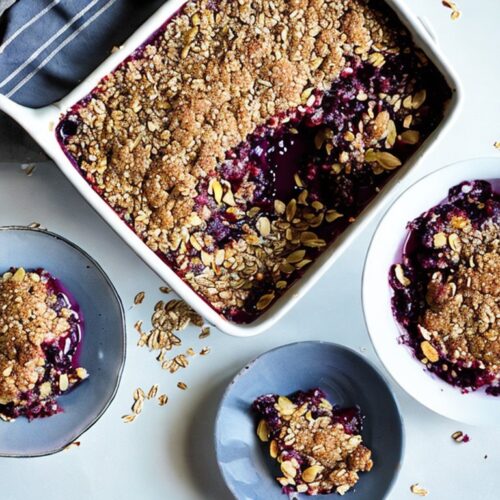 Damson Crumble Recipe - A Classic Dessert with a Twist - YouEatPlants.com